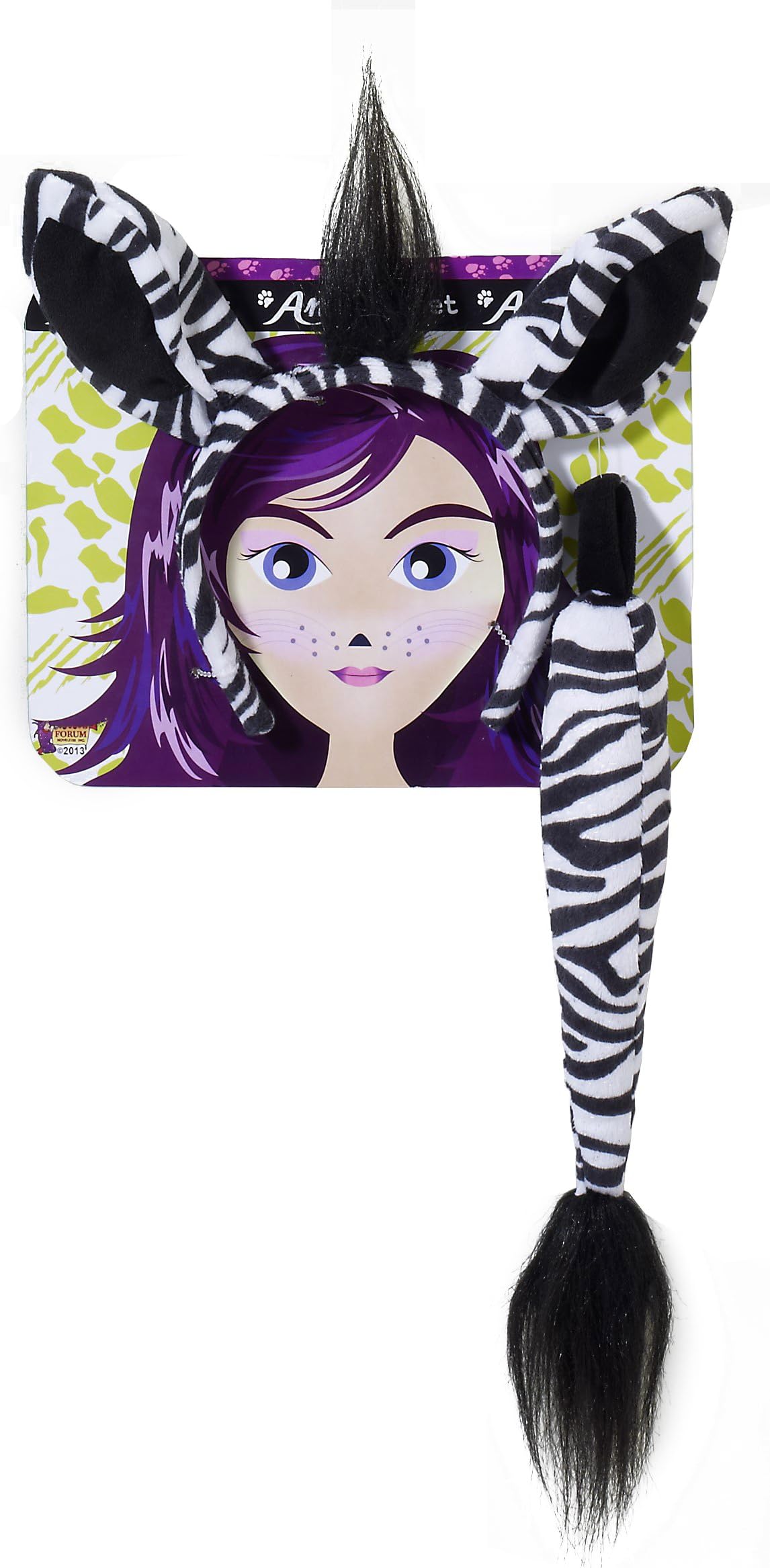 Amazon.com: Adults Zebra Ears & Tail Animal Fancy Dress Accessory Set ...