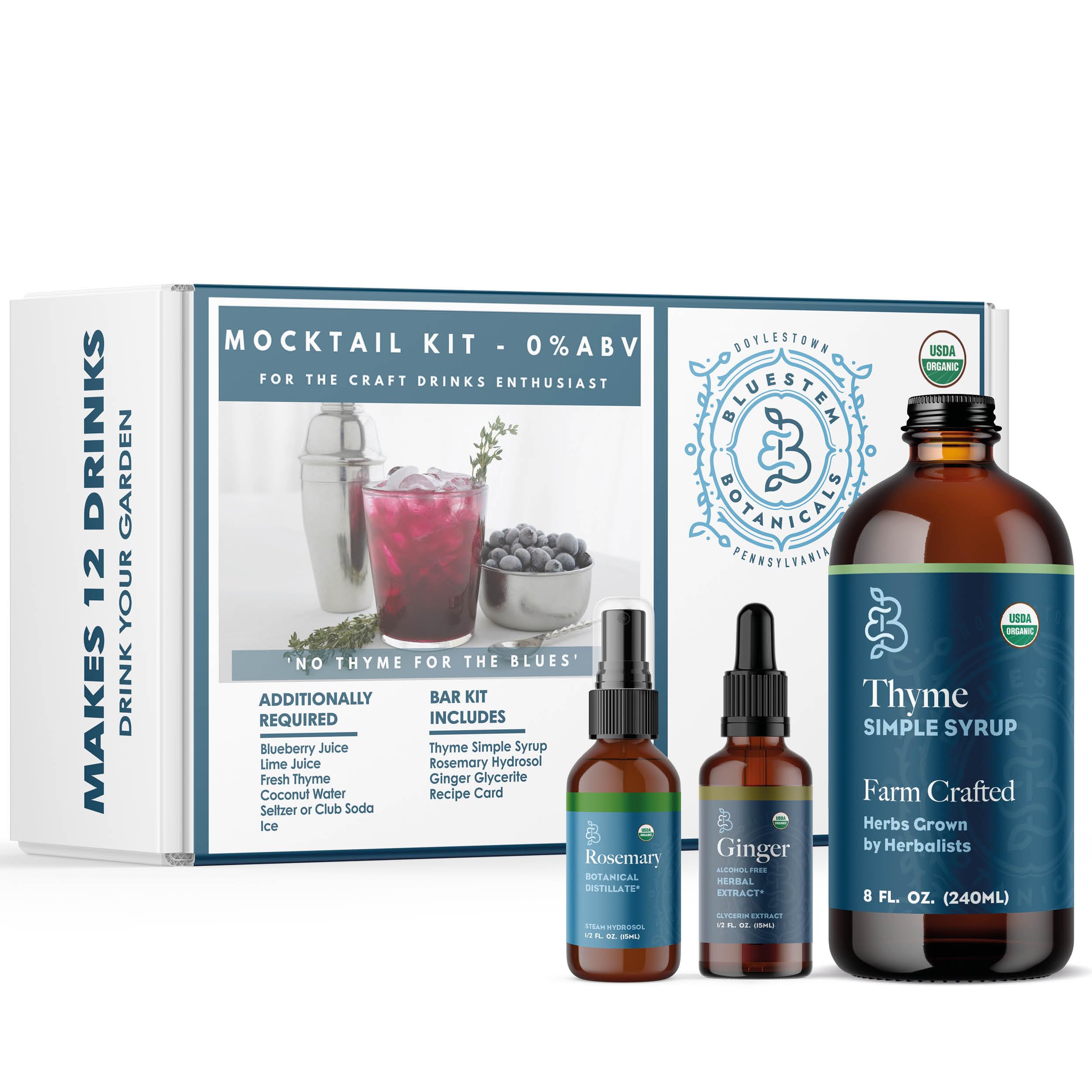 Amazon.com : Organic Mocktail Kit by Bluestem Botanicals, No Thyme for ...