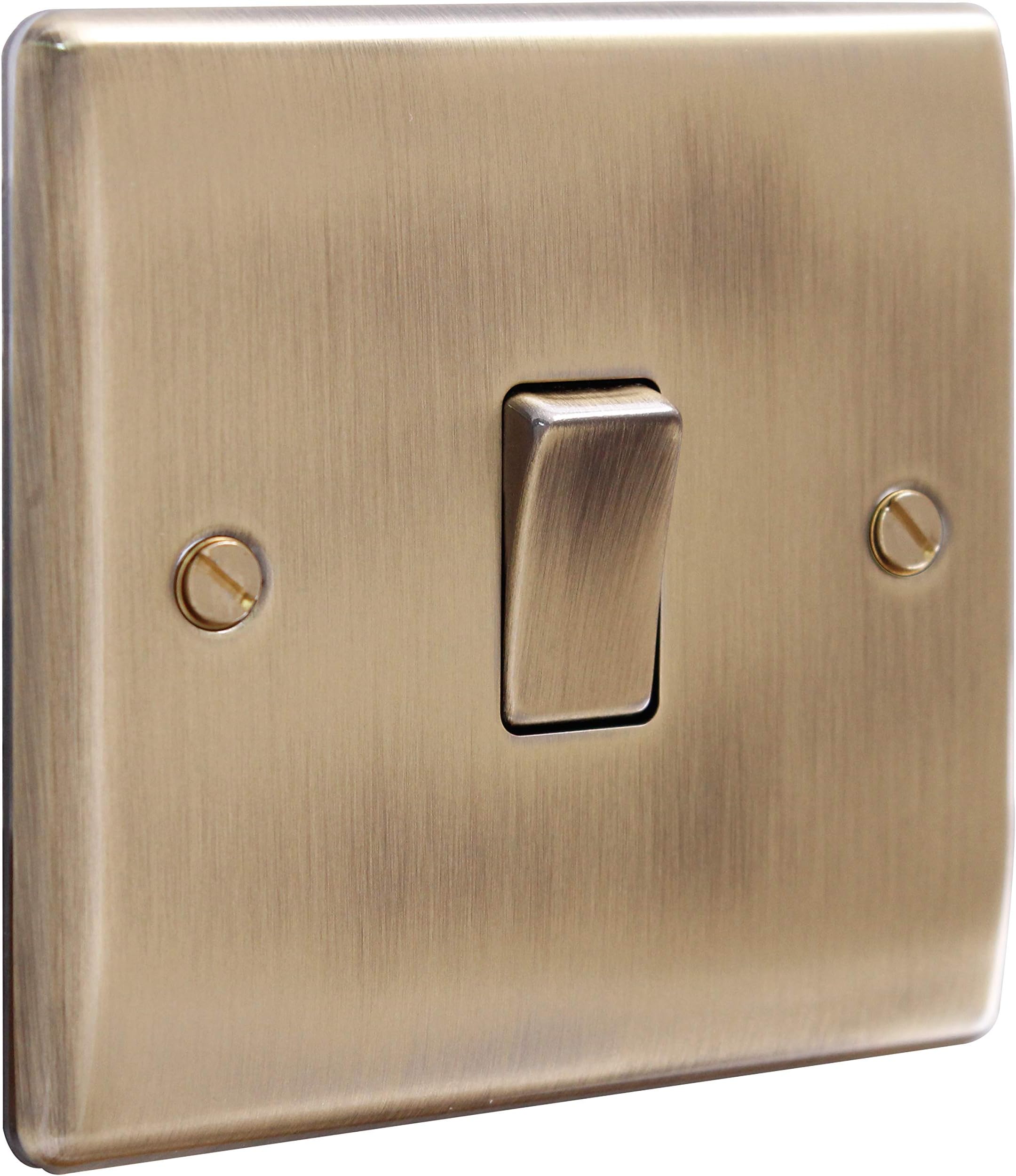 G&H Brassware TAB301 Victorian Antique Brass Light Switch 2-Way 10A One ...