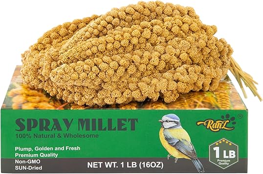 Amazon.com : RANZ 1LBS Spray Millet Treat for Pet Birds, Hand-Harvested ...