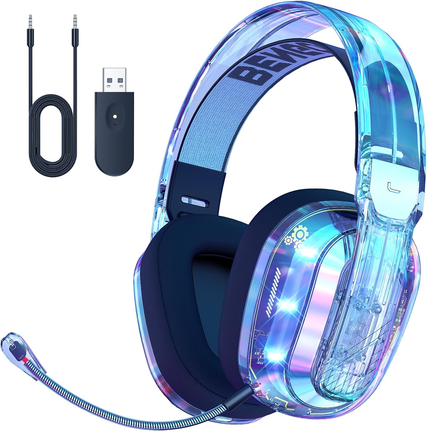 Amazon.com: BENGOO Wireless Gaming Headset for PS5, PS4, PC, Switch ...