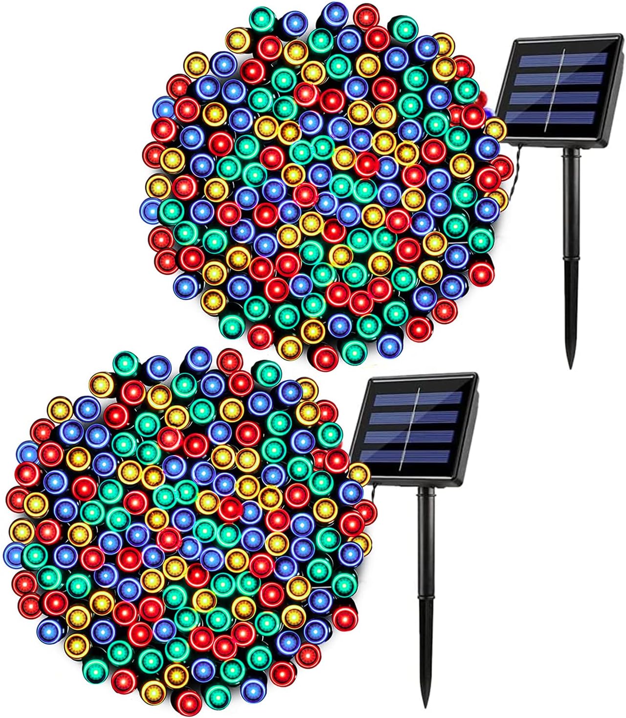 Agvmi 2-Pack Solar Christmas Lights Outdoor Waterproof, 200 LED 72FT ...