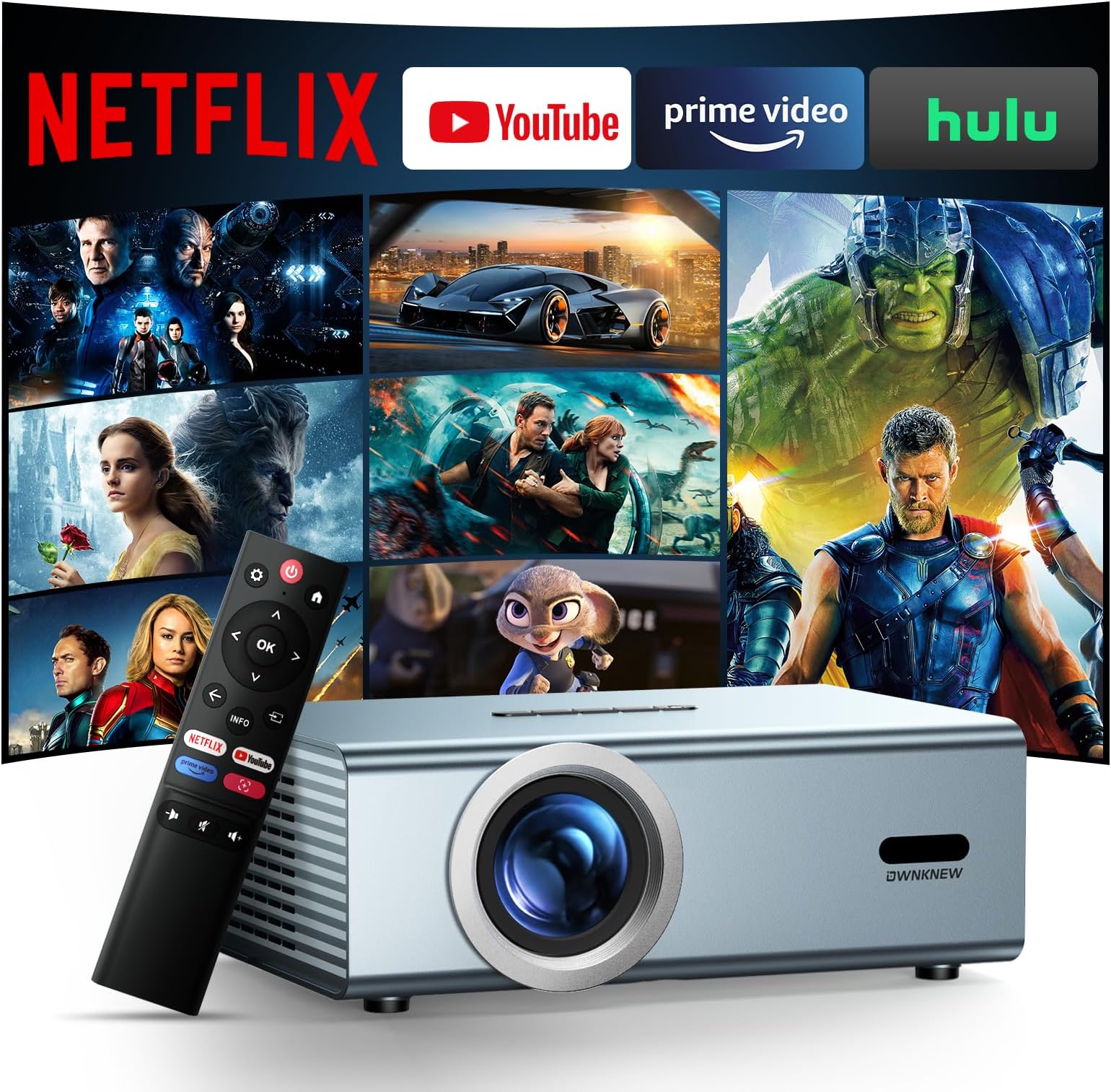 Amazon.com: [Netflix Officially & Dolby Audio] Smart Projector with ...
