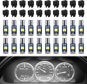 Amazon.com: NOTISH 20PCS Car Dashboard T5 Led Lights with Twist Lock Socket, Super Bright 3030 ...