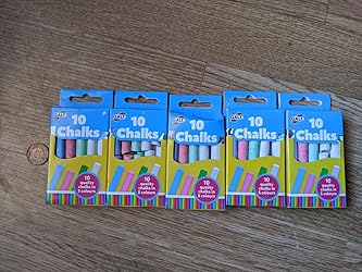 ART BOXChalks - Assorted Colours (Pack of 50) : Amazon.co.uk: Toys & Games