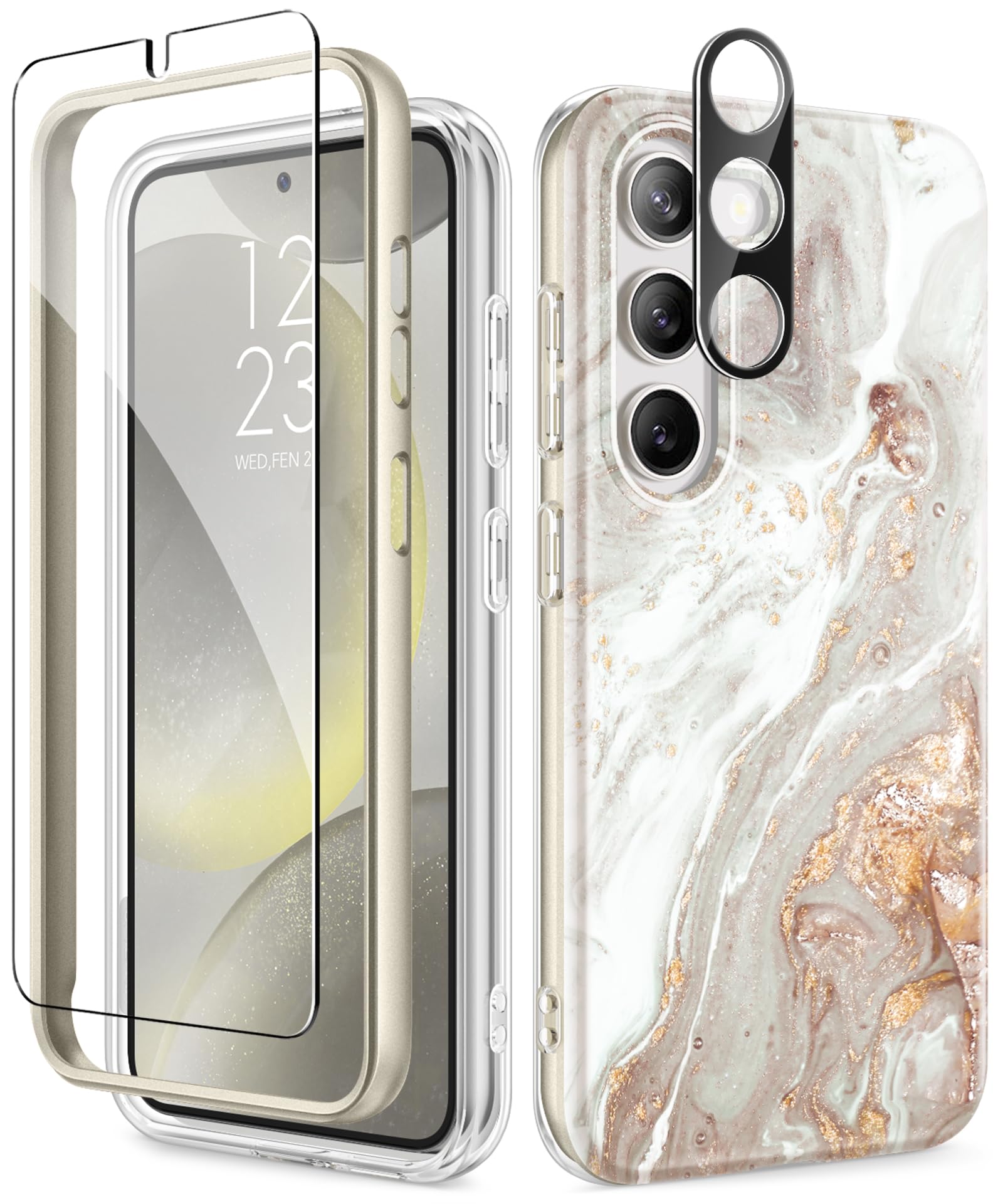 Amazon.com: GVIEWIN Designed for Samsung Galaxy S24 Plus Case, [4 in 1 ...