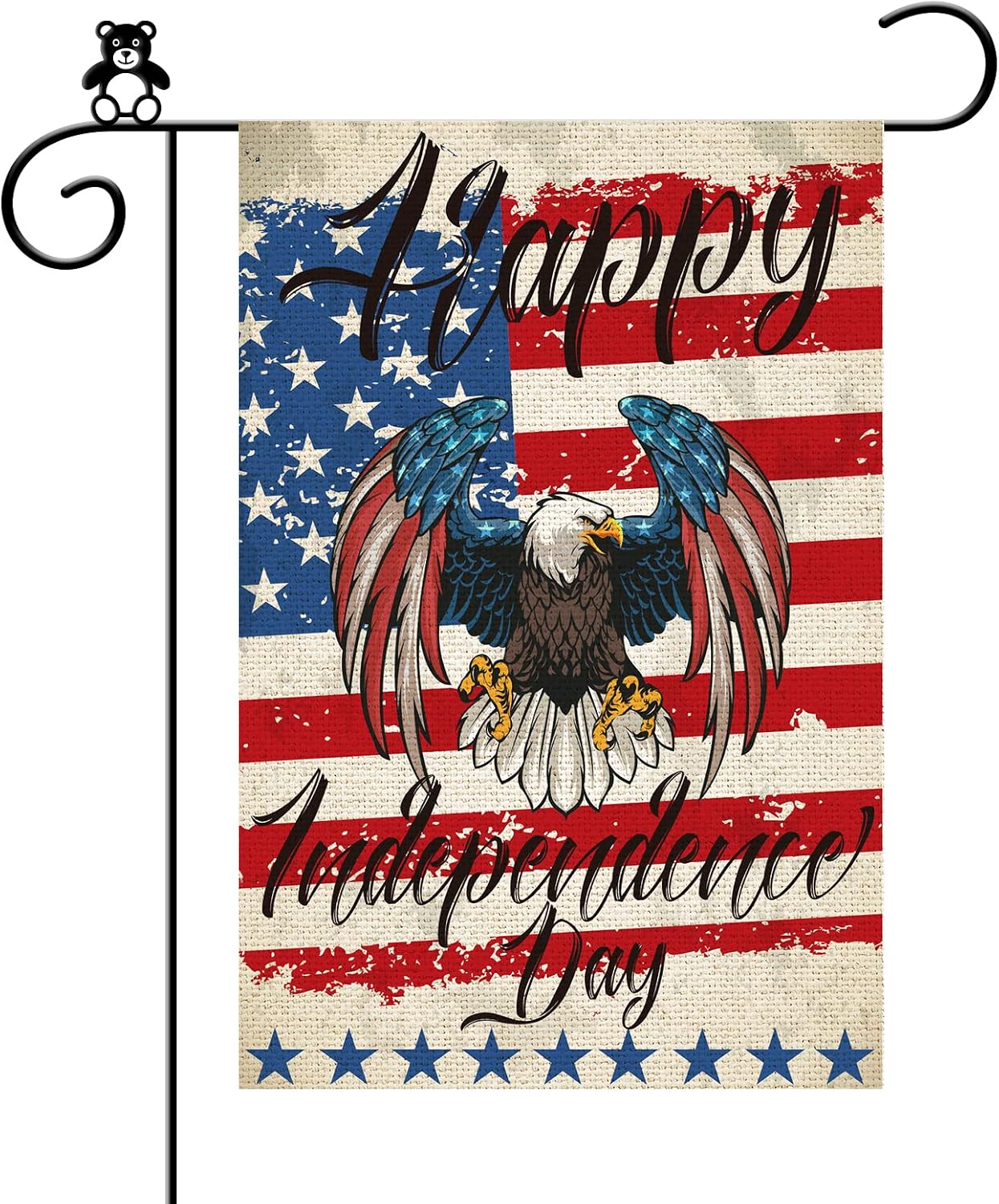 Amazon.com : Happy Independence Day Garden Flag Double Sided ...
