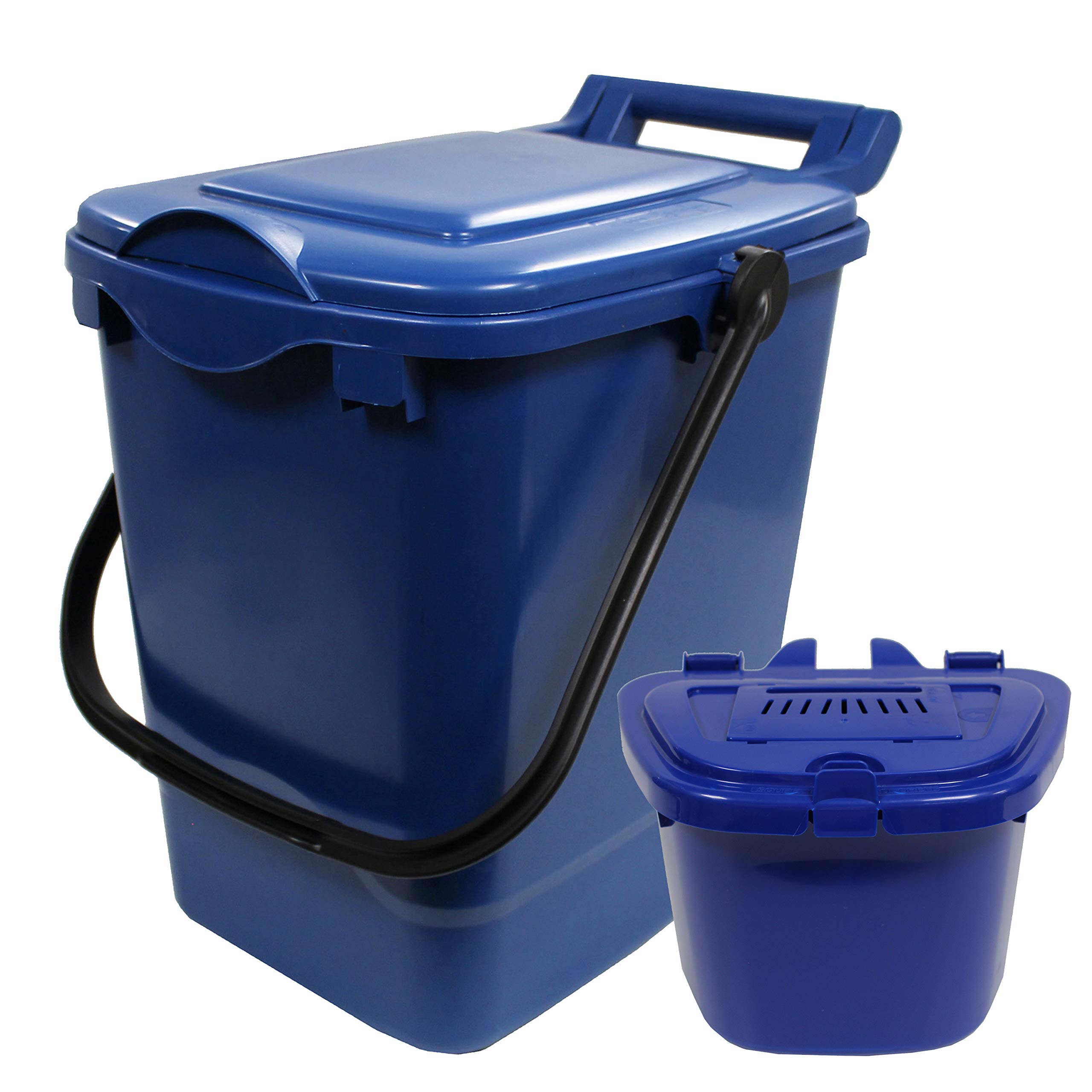 Buy All-Green Large Compost Caddy - Blue - 23 Litre Plastic Kerbside ...