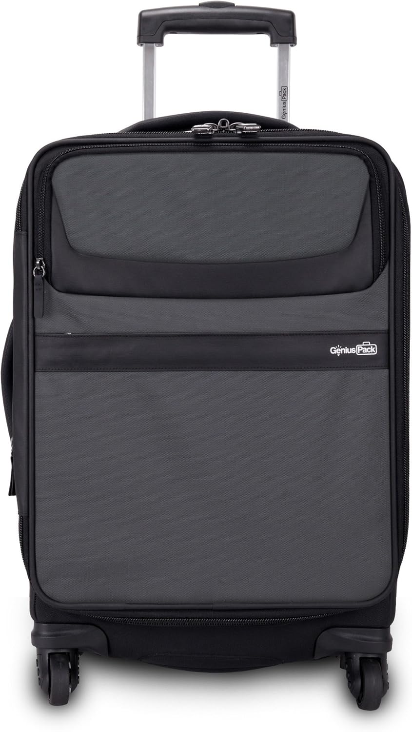 Amazon.com | Genius Pack G3 22" Carry On Spinner (One Size, Titanium ...