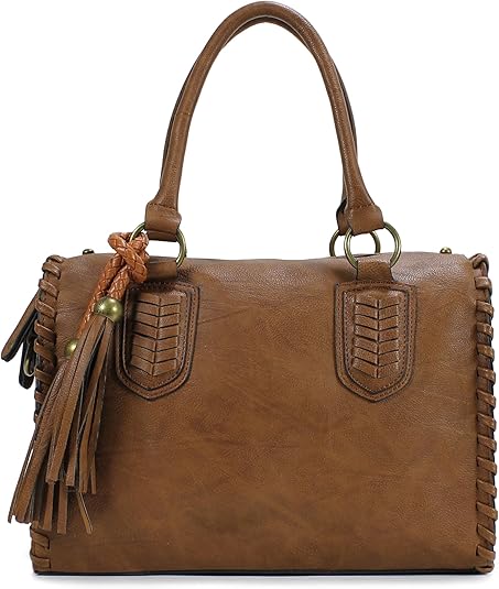 Scarleton Vintage Top Zip Satchel H111304 - Brown: Handbags: Amazon.com