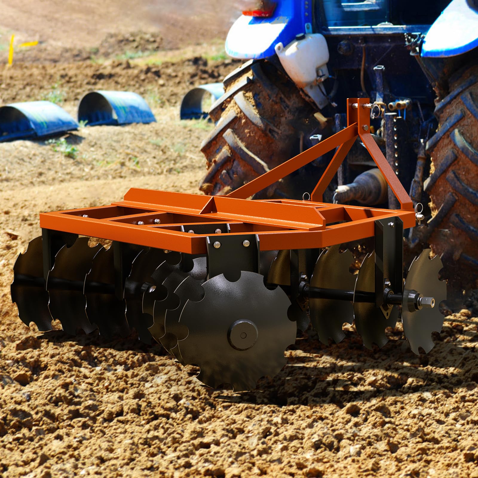 Amazon.com: Garvee Notched Disc Harrow Plow 5 FT Fits for Category 0 ...