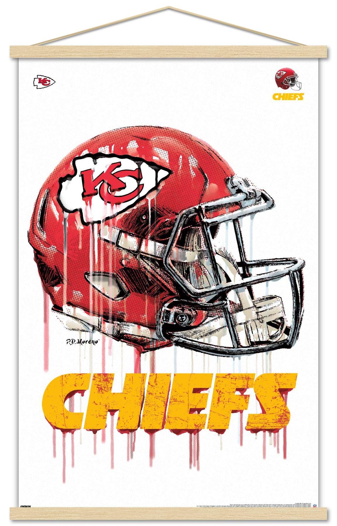 Amazon.com: Trends International NFL Kansas City Chiefs - Drip Helmet ...