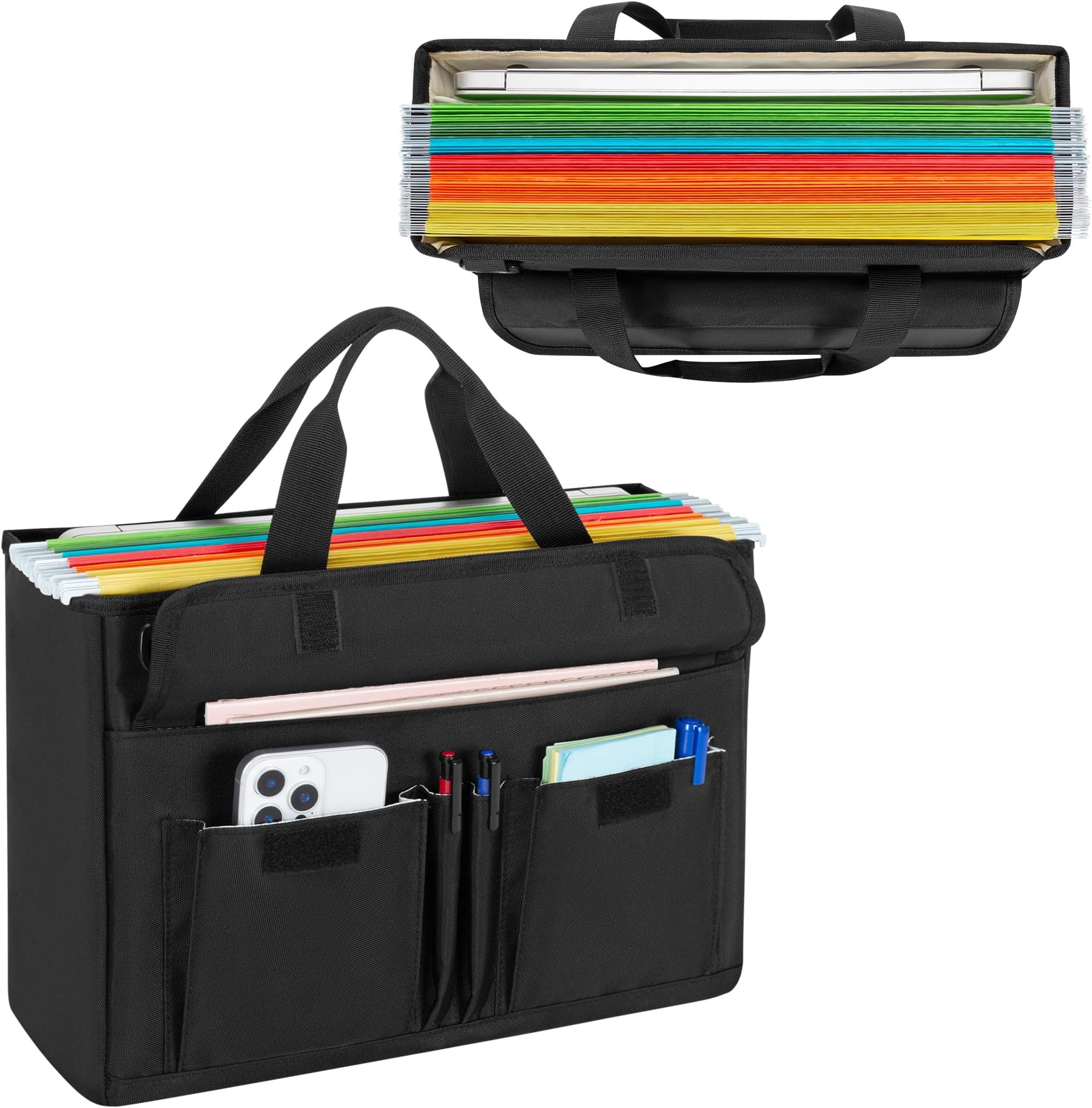 Amazon.com : LoDrid Portable File Box with Handle, Foldable Bag for ...