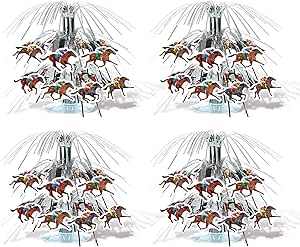 Amazon.com: Beistle 4 Piece Mini Cascade Horse Racing Centerpieces ...