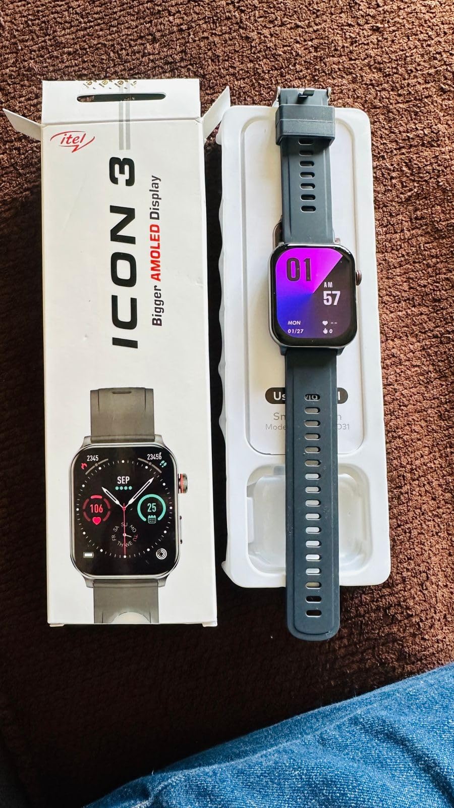 itel ICON-3 Smartwatch with Single chip BT Calling, 2.01" AMOLED ...