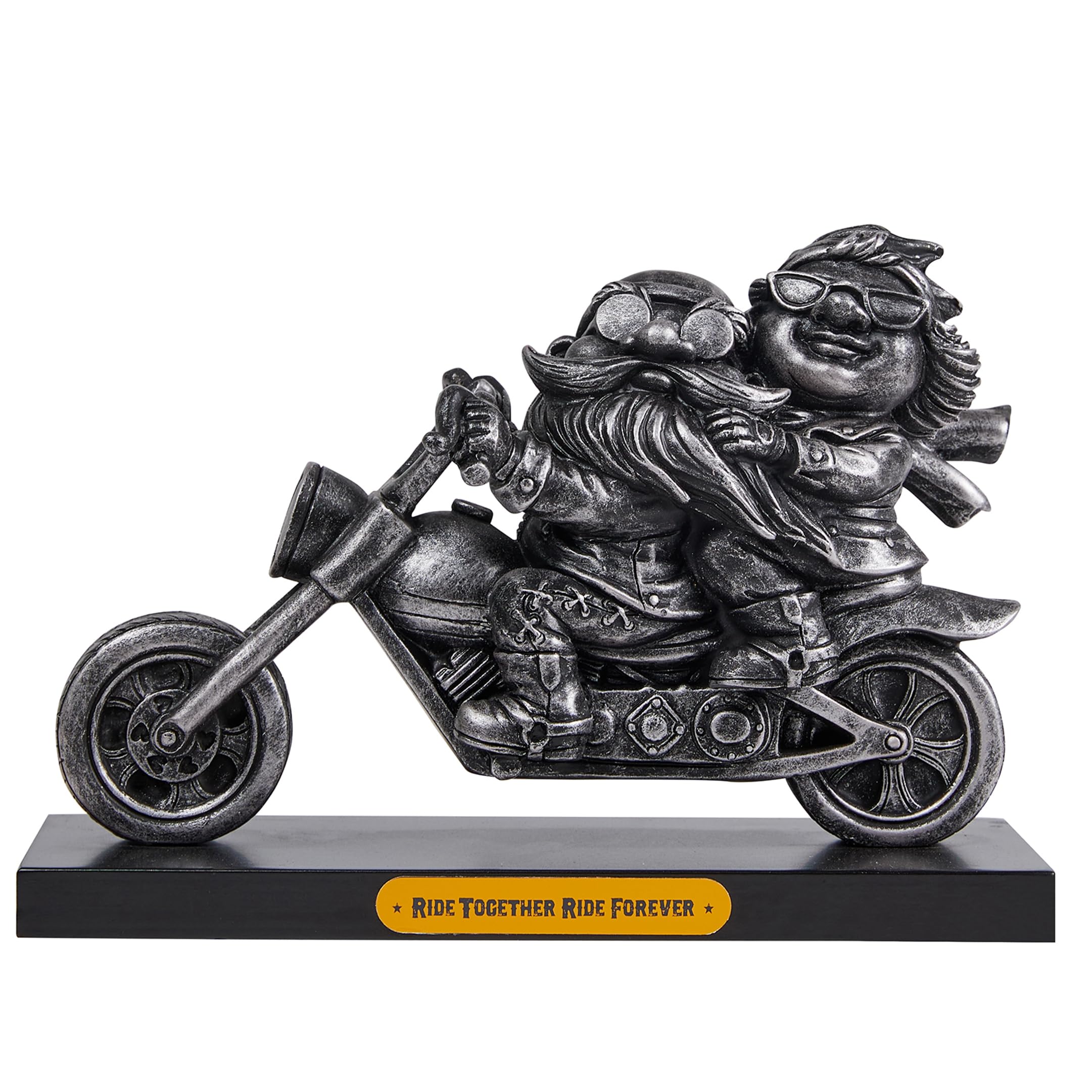 Amazon.com: MicDecor Home Decor 7.6'' Motorcycle Biker Couple Sculpture ...