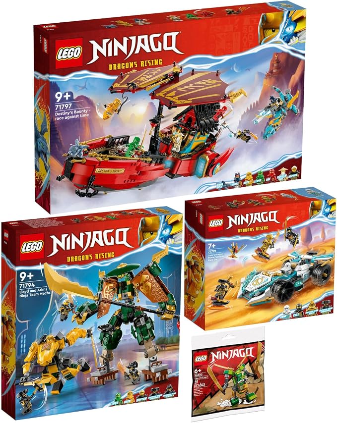 Lego Ninjago Set of 4: 71797 Ninja Flight Sailors in Race with Time ...