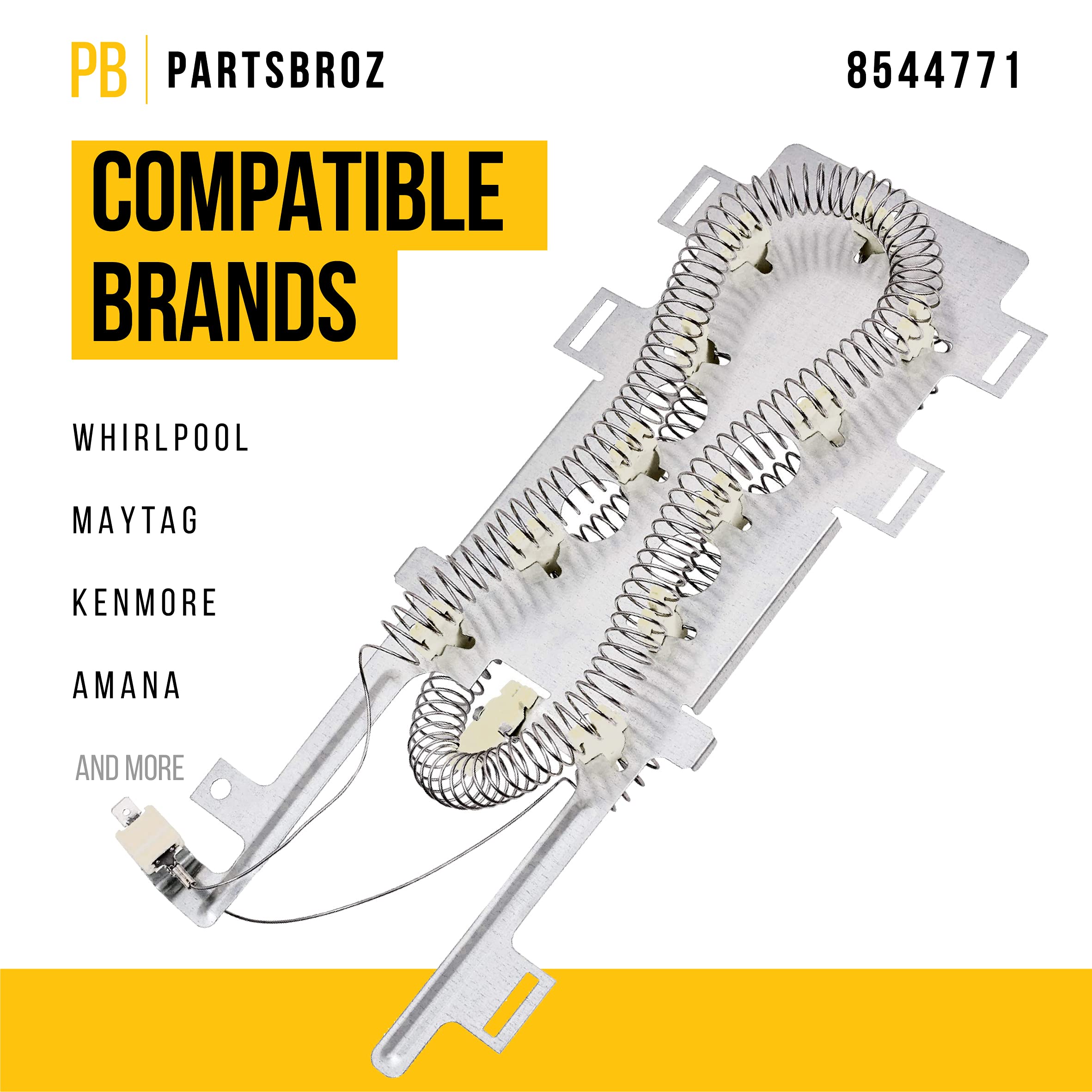 Wp8544771 8544771 Dryer Heating Element Whirlpool Maytag Kenmore ...