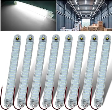 Amazon.com: GZ5CG 12V Led Interior Light Bar 8 Packs 72Led 6500K White ...