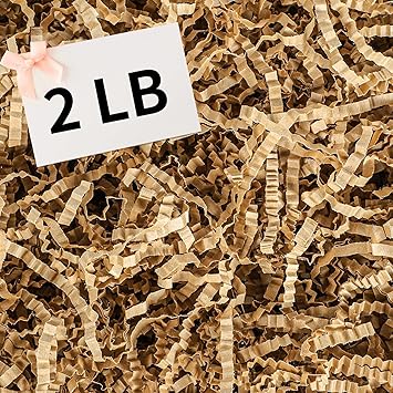 Amazon.com: woric 2 LB Crinkle Cut Paper Shred Filler, Brown Crinkle ...