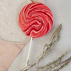 Giant Swirly Lollipop - Strawberries & Cream Flavour, 85g, Individually ...