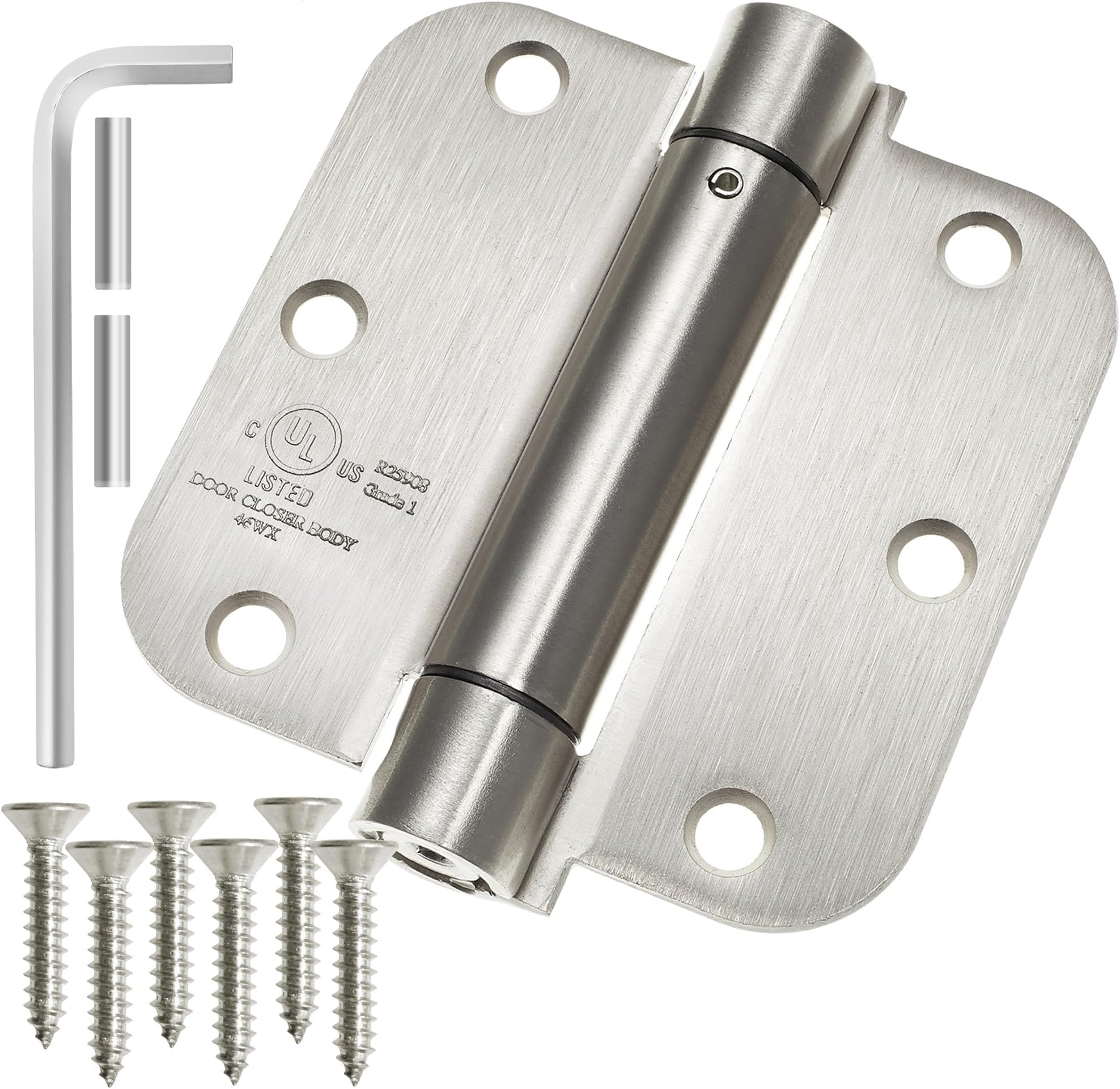 Cauldham (2 Pack) Heavy-Duty 3-1/2" Self-Closing Spring Door Hinge with ...