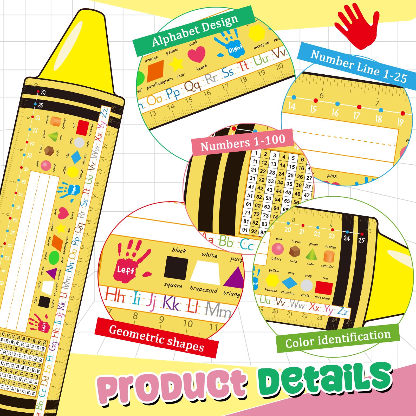 Snapklik.com : Henoyso 108 Pcs Crayons Desk Name Tags