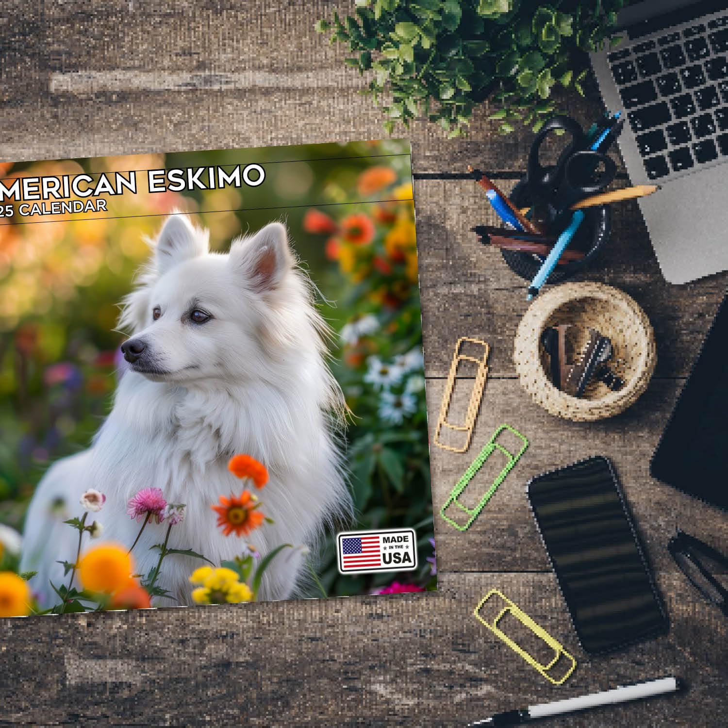 Snapklik.com : 2025 American Eskimo Calendar - Dog Breed Wall Calendar ...