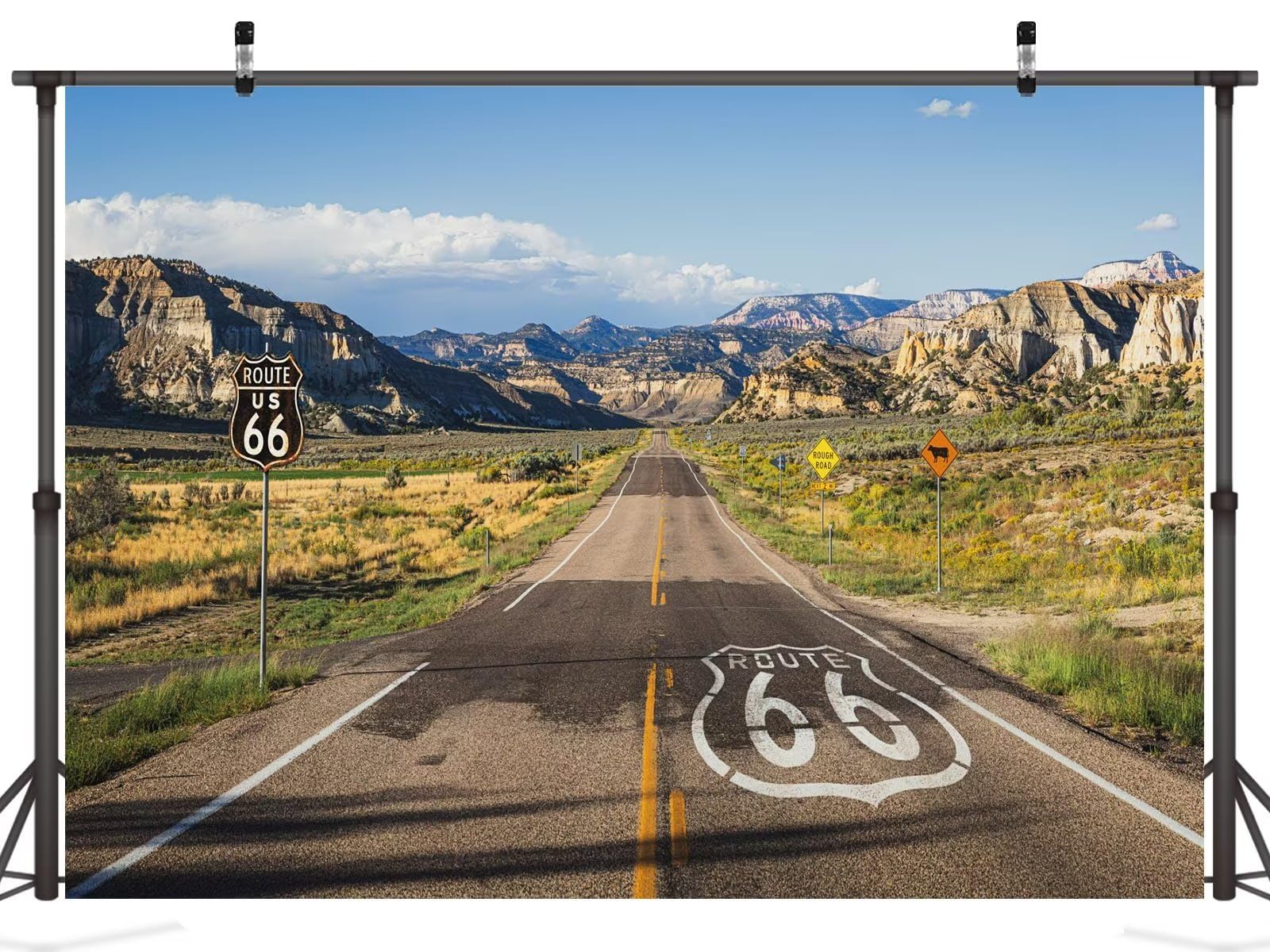 Route 66 Party Decorations BELECO 7x5ft Vintage Route 66 Photography ...