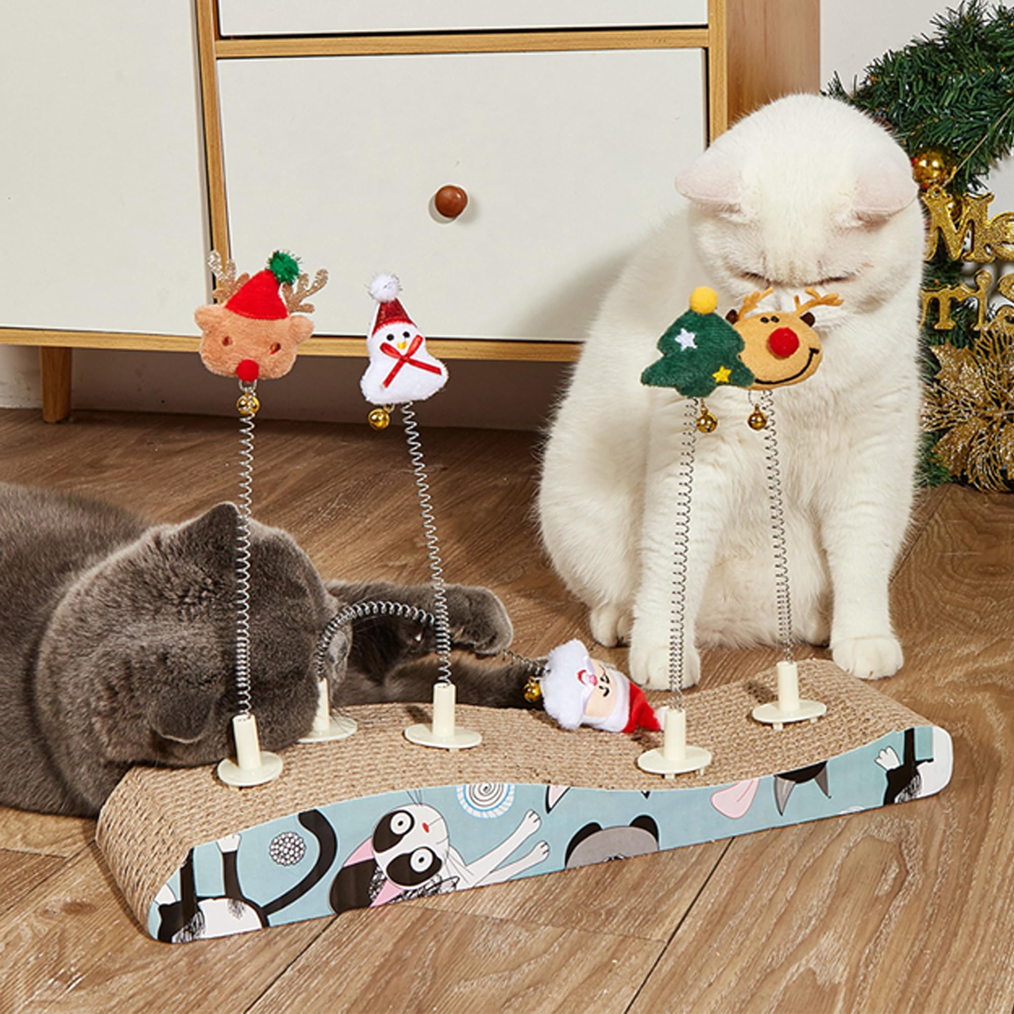 Amazon.com: YOOLEETC 5PCS Christmas Cat Toys ,Cat Wand Toy,Cat ...