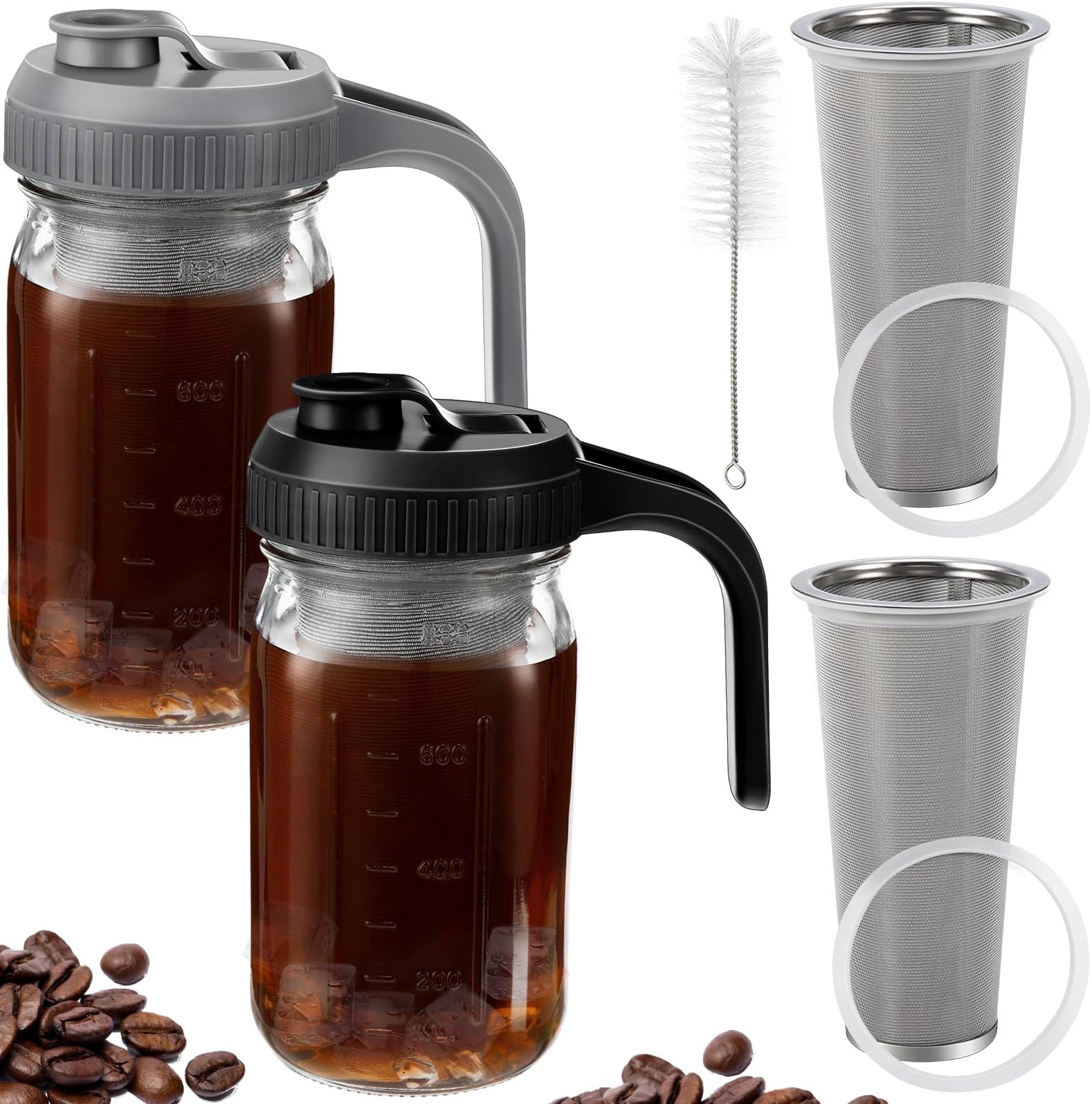 Amazon.com: PIZVOX Cold Brew Coffee Maker Pitcher-32oz Thick Glass ...