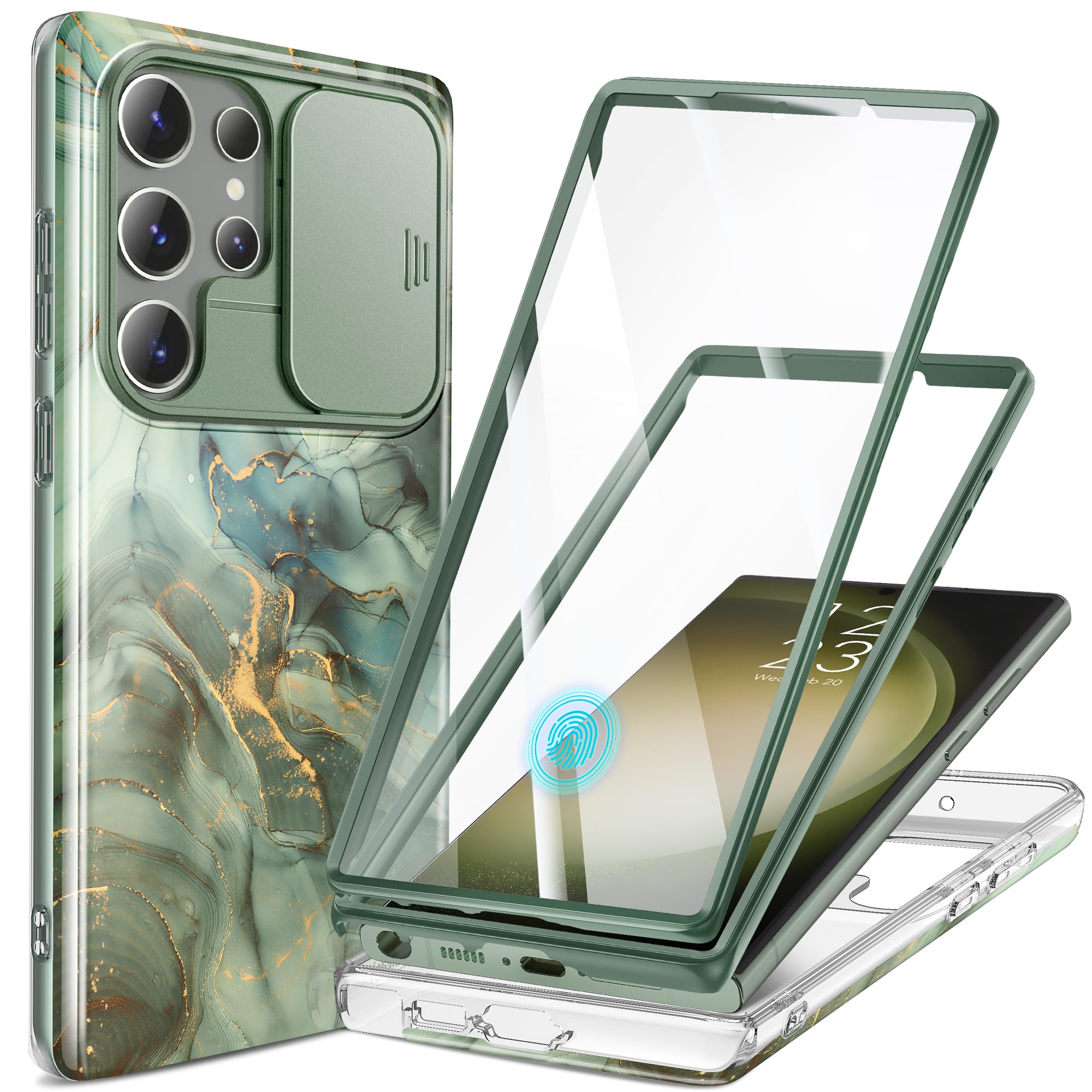 Amazon.com: GVIEWIN for Samsung Galaxy S23 Ultra Case with Slide Camera ...