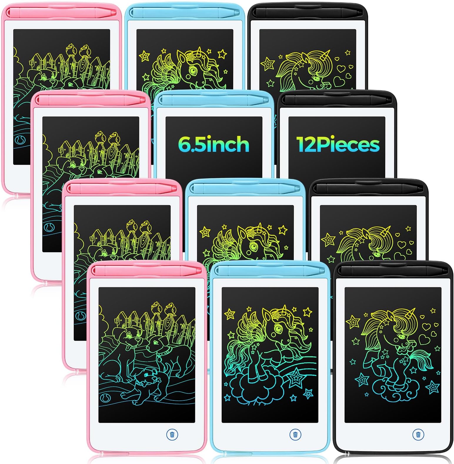 Amazon.com: Zhehao 12 Pcs LCD Writing Tablet Drawing Board Doodle Board ...