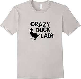 Amazon.com: Crazy Duck Lady Funny Novelty Tshirt for twitchers ...