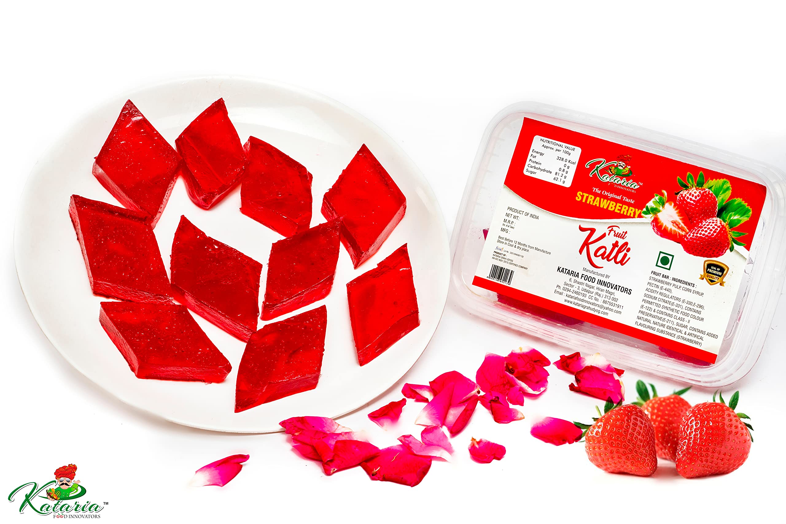 Buy KatariaSpecial Sweet Strawberry Katli / Homemade Strawberry papad ...