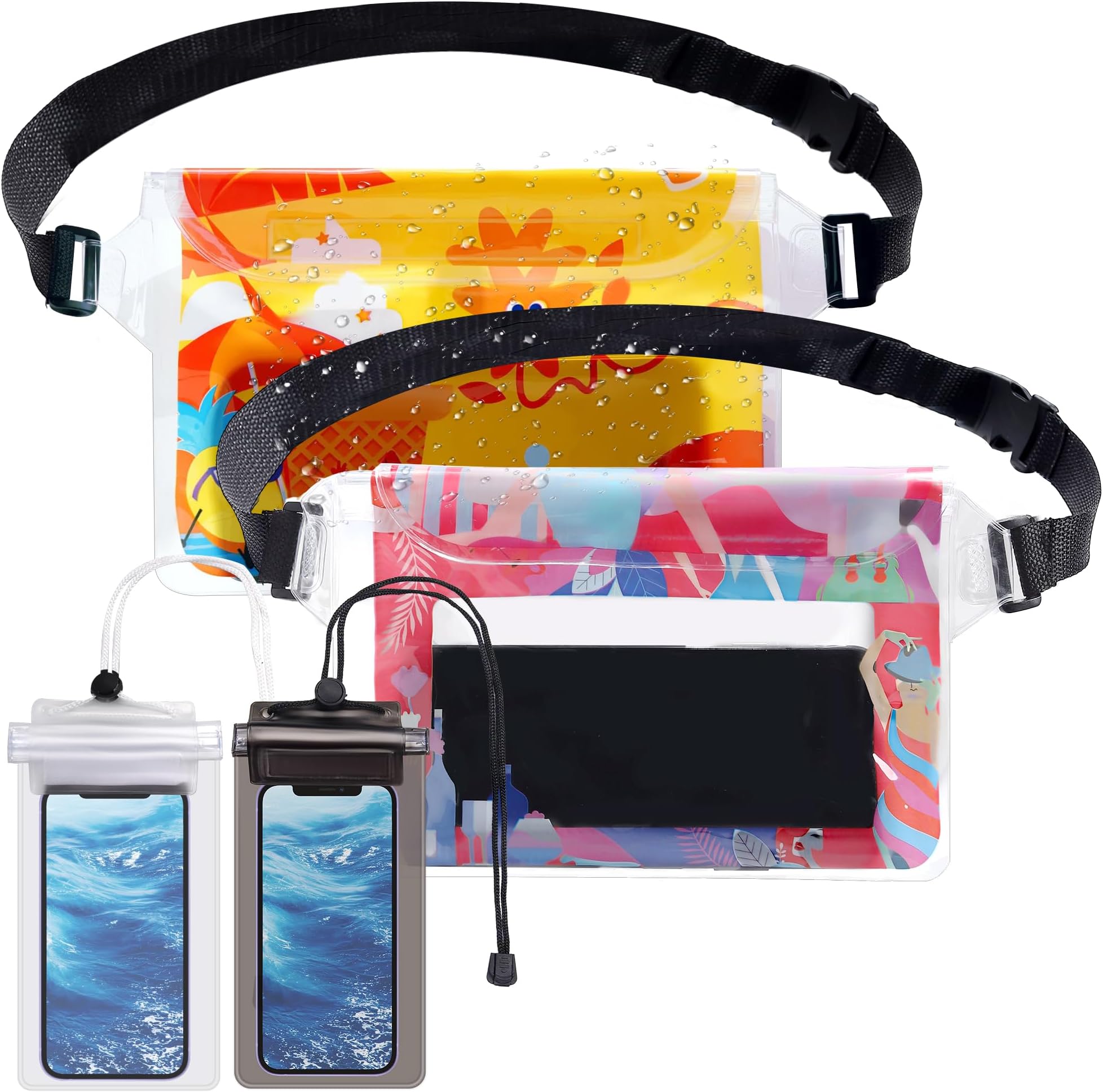 Amazon.com: AiRunTech Waterproof Pouch with Waist Strap (2 Pack ...