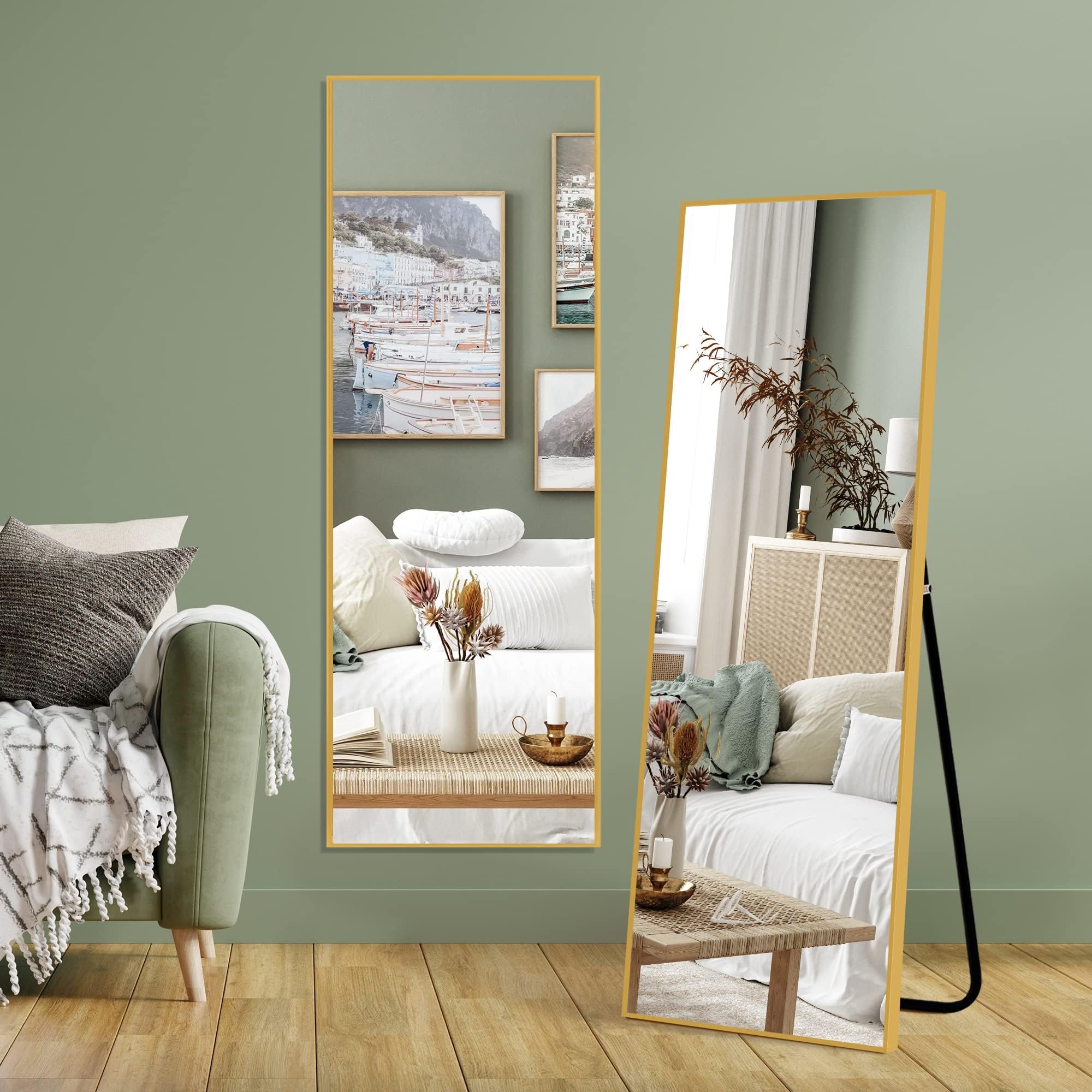 Amazon.com: NicBex 64 x 21 Inch Full Length Mirror, Aluminum Alloy ...