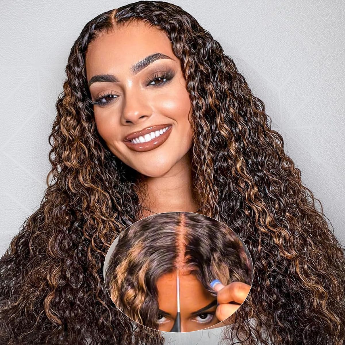 Amazon.com : Glueless Wigs Human Hair Pre Plucked Pre Cut Ombre Wig 1b ...