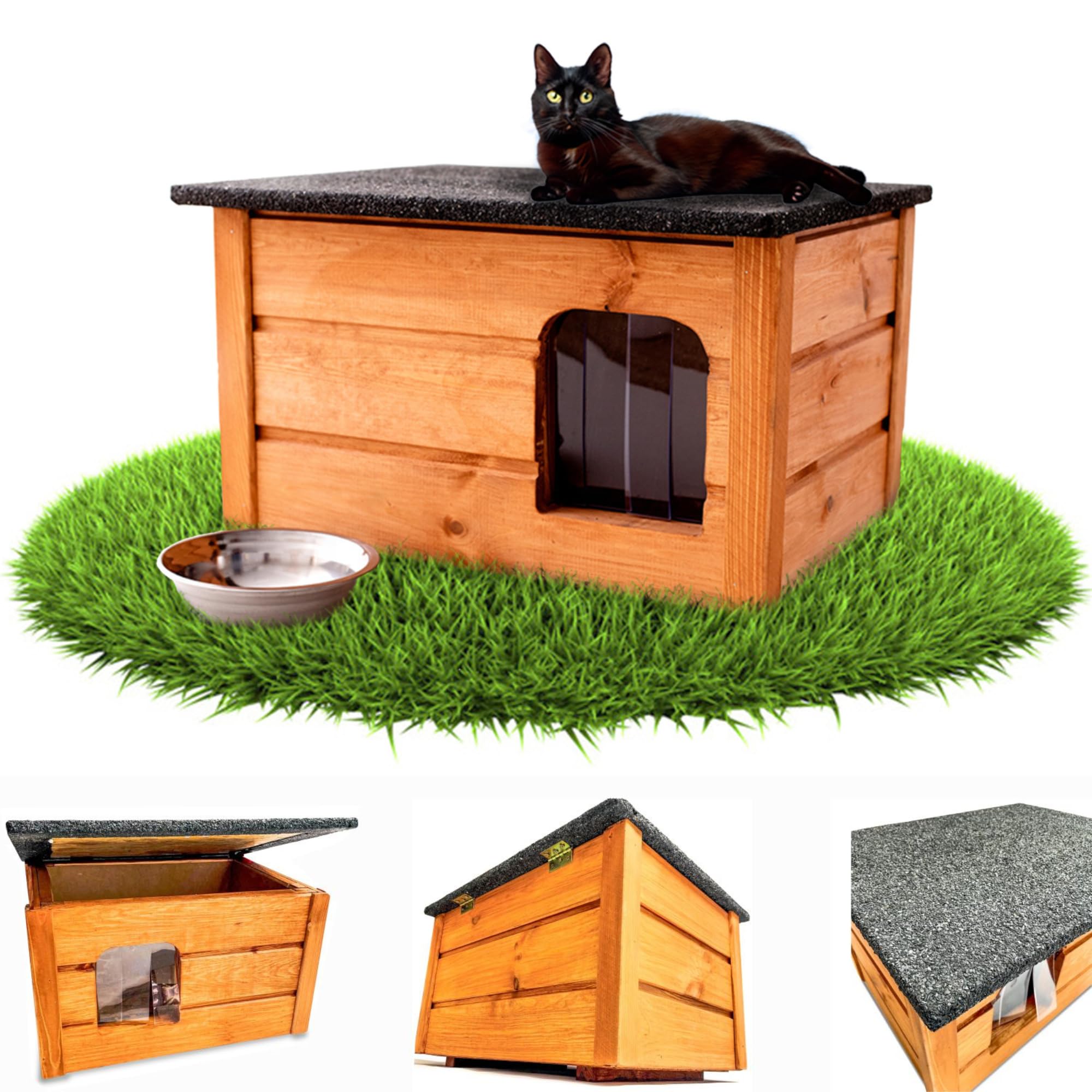 ARPON Outdoor Katzenhaus - Katzenhütte Winterfest isoliert ...