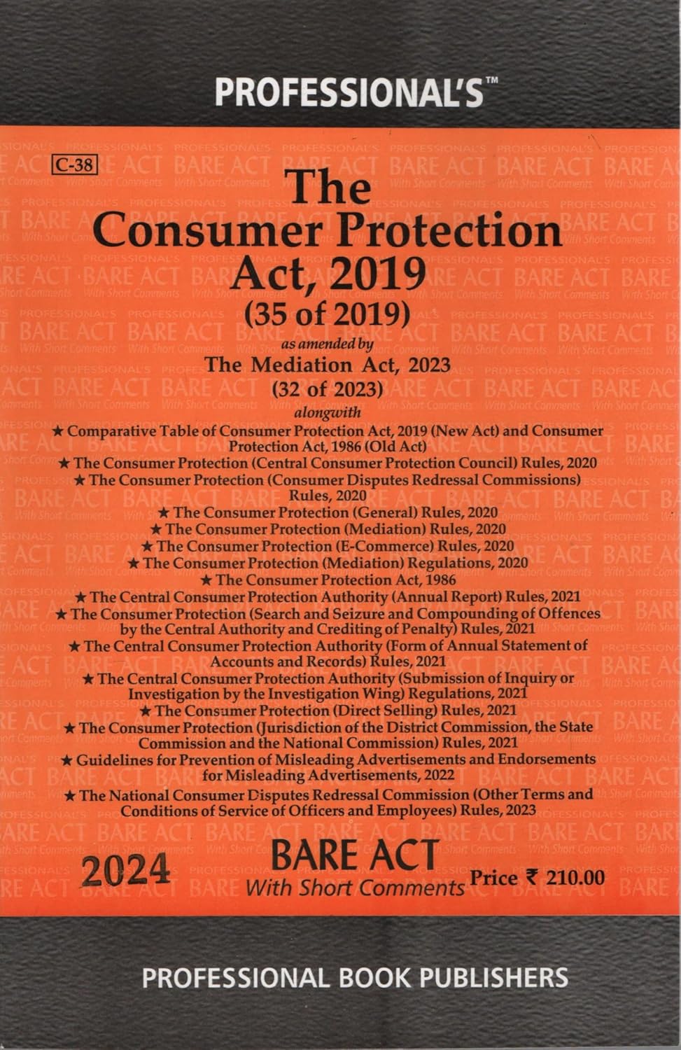 Buy The Consumer Protection Act, 2019 Bare Act - Latest 2024 EDITION ...