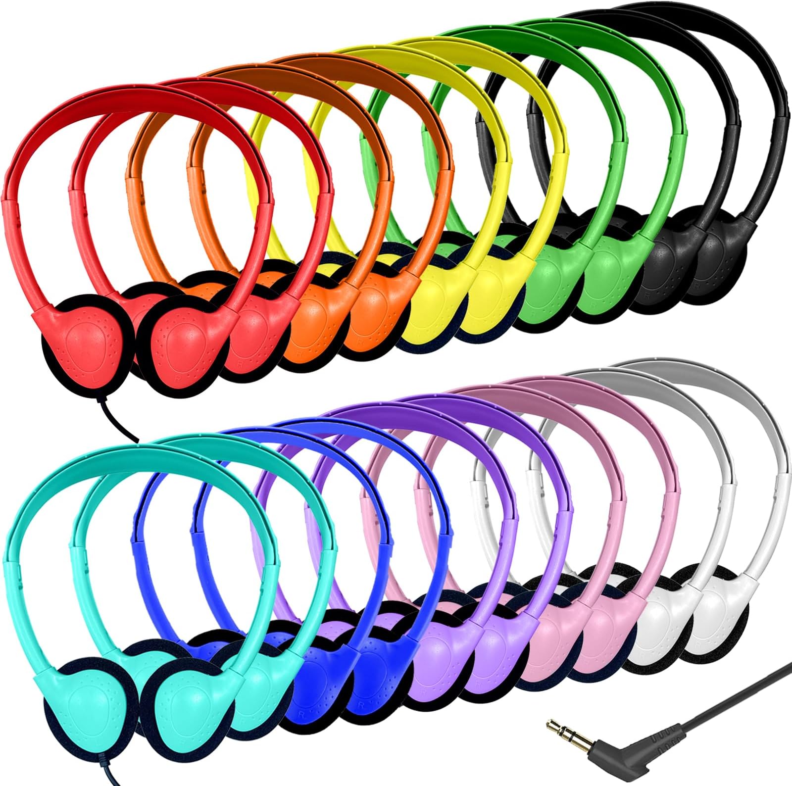 Amazon.com: ***(30 Pack)*** Bulk Headphones for School Library ...
