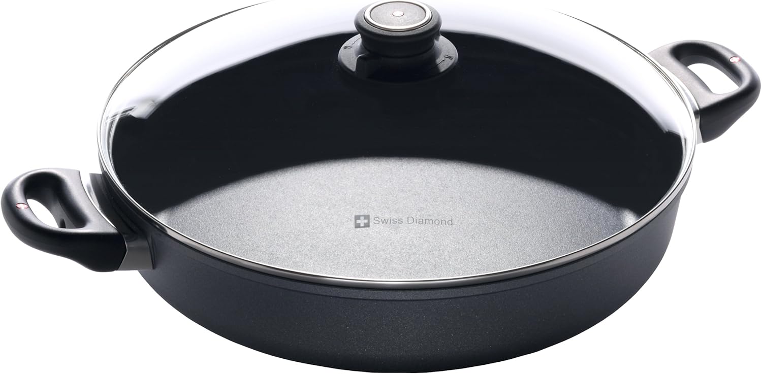 Amazon.com: Swiss Diamond 12.5" (4.5 Qt) Sauteuse HD Nonstick Diamond ...
