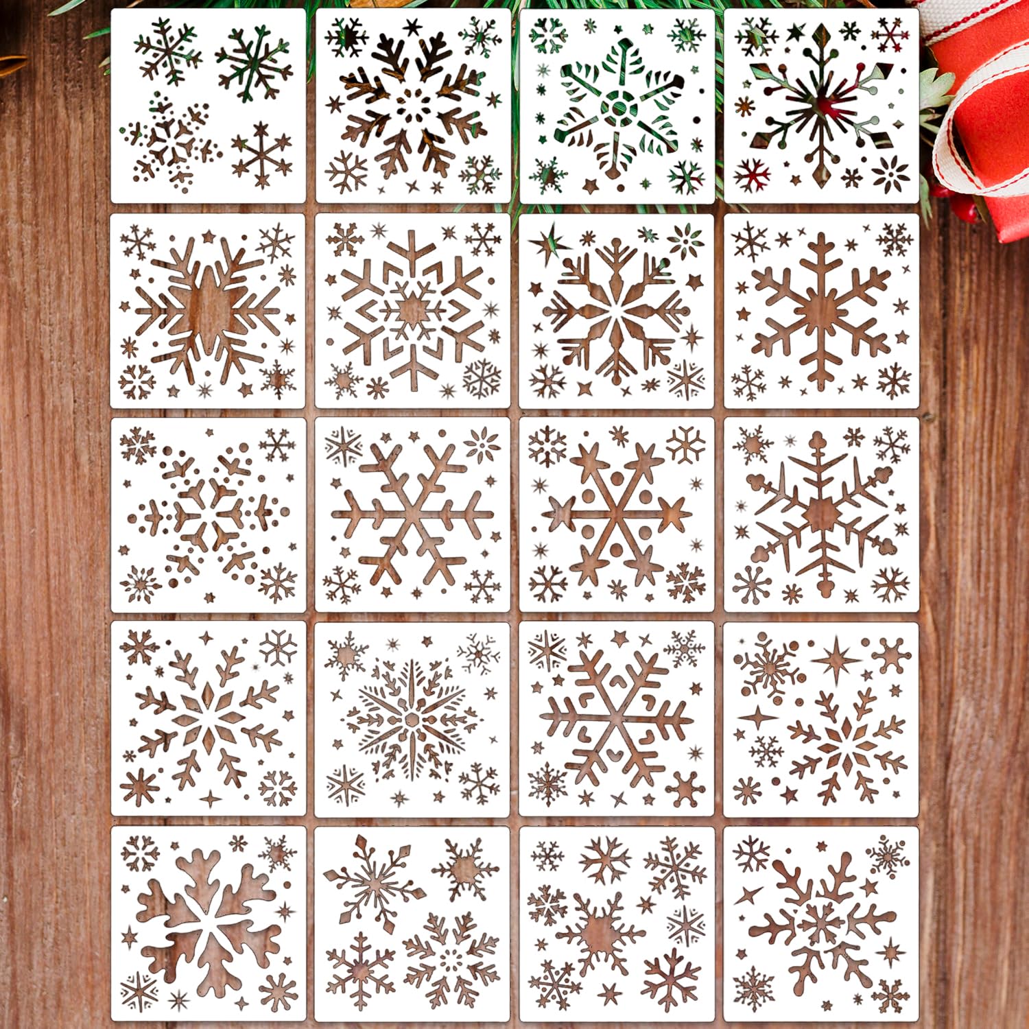 ALLY-MAGIC Christmas Snowflake Stencil Template, Christmas Stencils for ...
