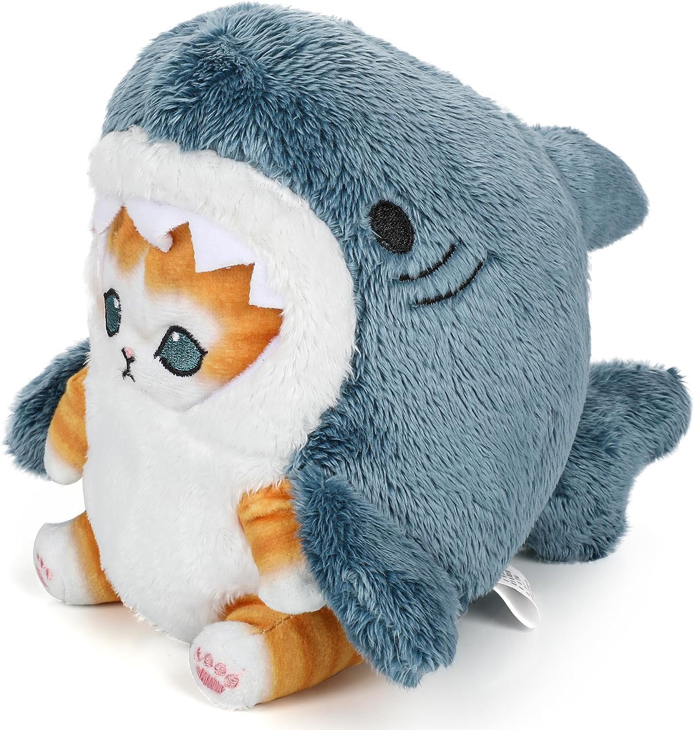 Voiulp 8'' Cute Shark Cat Plush Toy, Soft Shark Cat Stuffed Animal ...