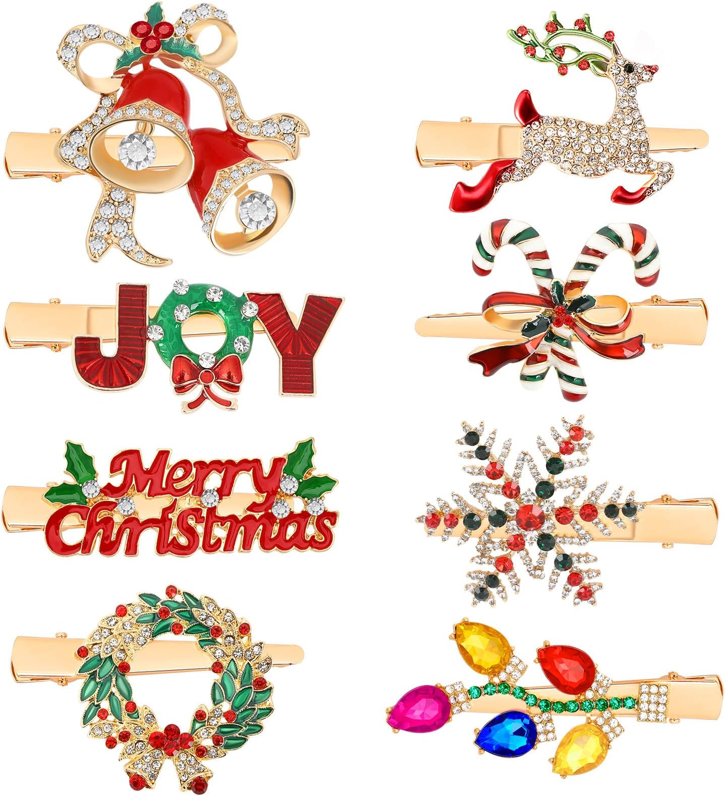 Amazon.com : HZEYN Christmas Hair Clips for Women Winter Holiday Wrap ...