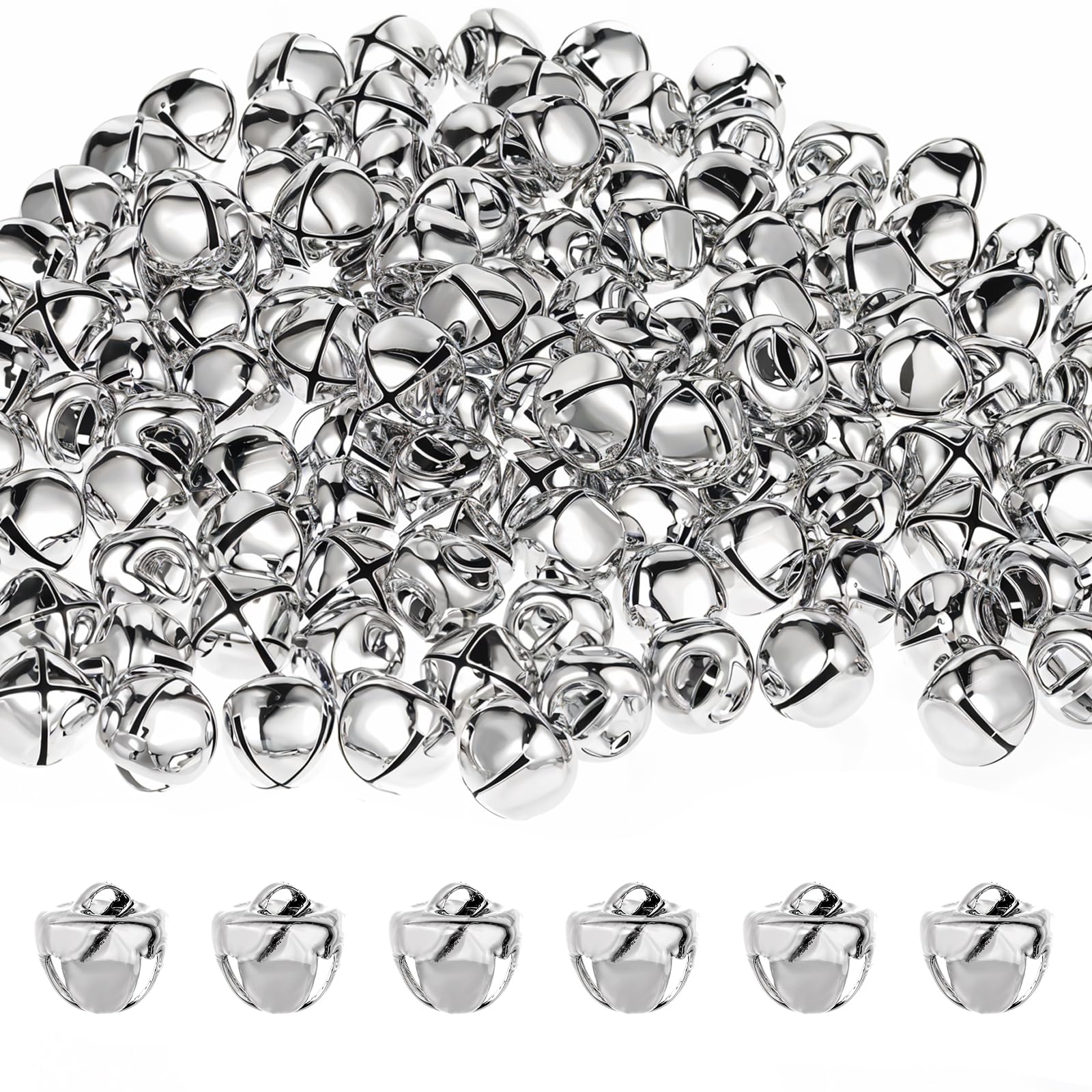 Amazon.com: JJUNW 100 Pcs Jingle Bells for Craft, 10mm/0.39in Multi ...