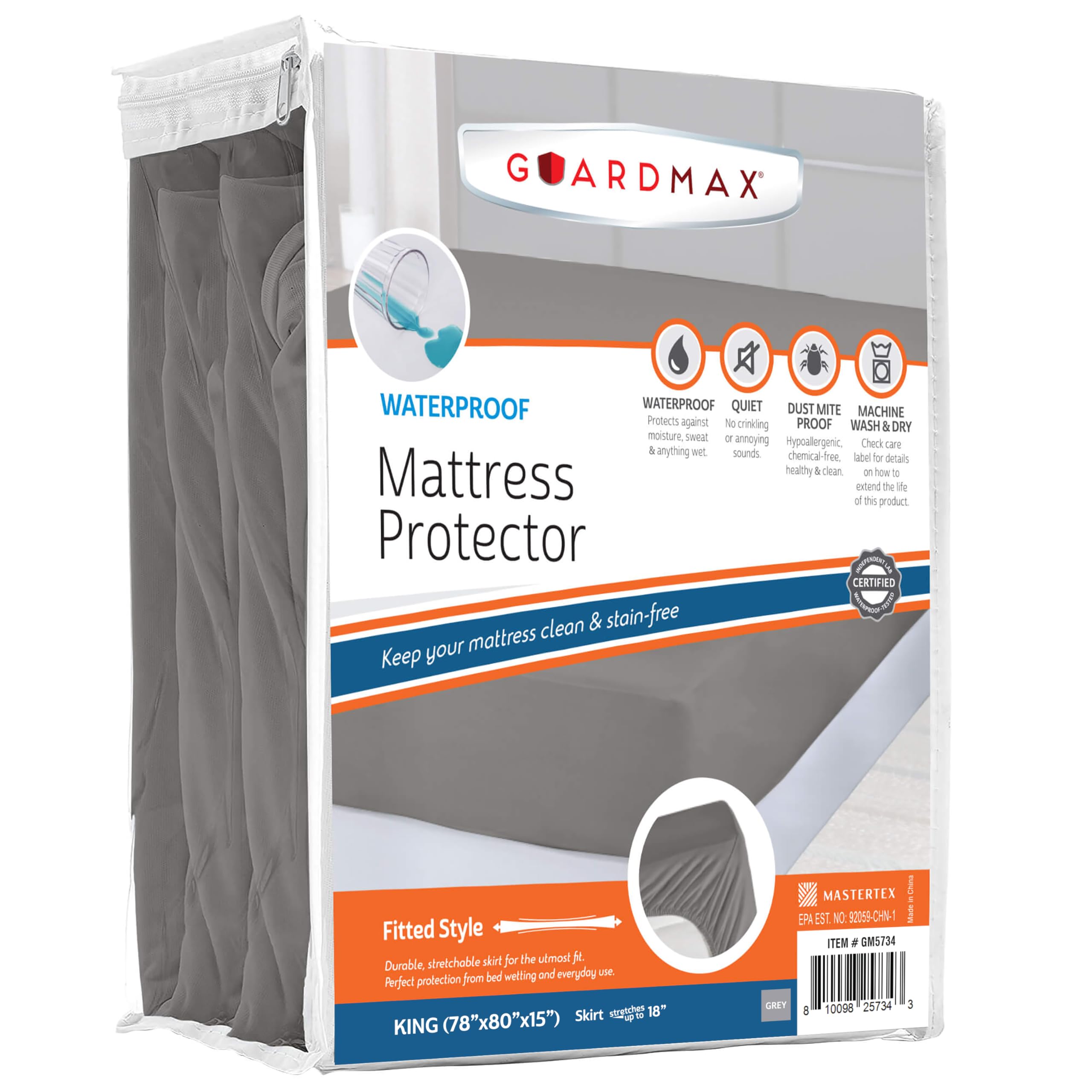 Amazon.com: Guardmax King Size Waterproof Mattress Protector - Ultra ...
