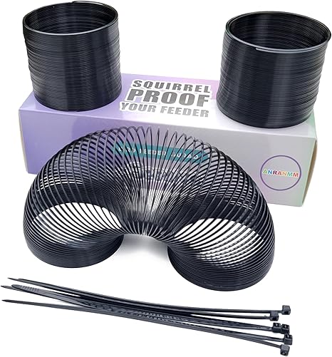 Amazon.com : 3 Pcs Outdoor Squirrel Baffle - Metal Spring Device, Anti ...