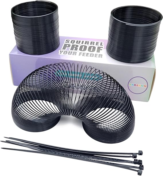 Amazon.com : 3 Pcs Outdoor Squirrel Baffle - Metal Spring Device, Anti ...