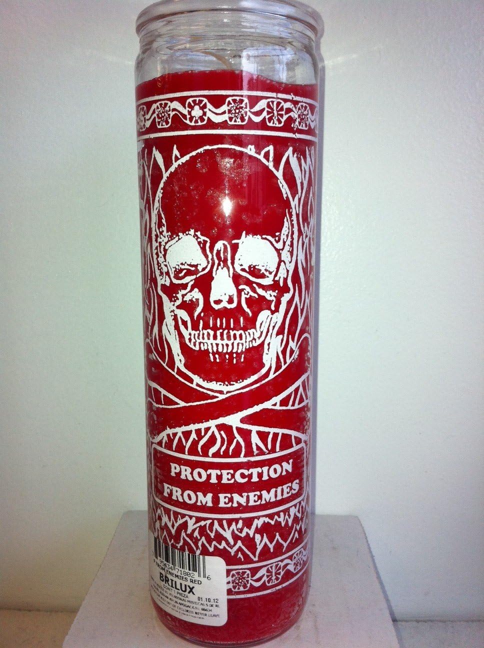 Amazon.com: Jinx Removing Black Candle in Glass - Silk Screen (Quita ...